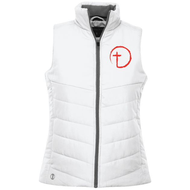 Abstract Cross Circle Embroidered Ladies' Quilted Vest | Designs by ...