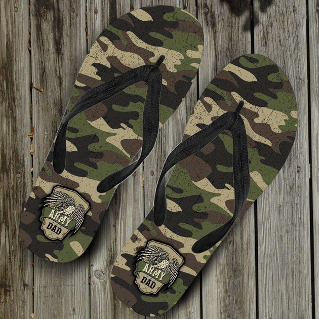 Army Dad Camouflage Flip-Flops | Designs by MyUtopia Shout Out