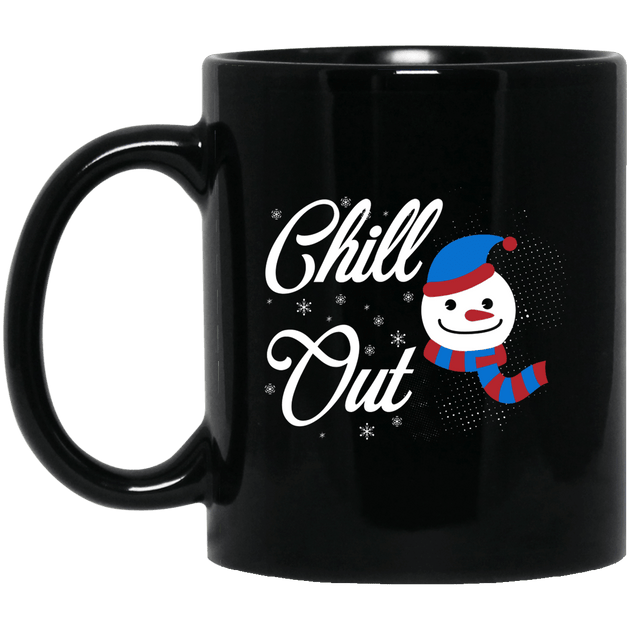 Chill Out Snowman Christmas Humor Ceramic Coffee Cup | Designs by ...
