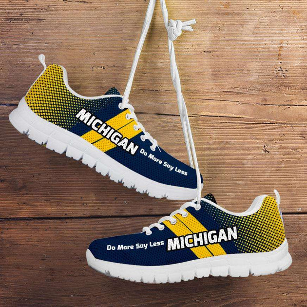 Michigan Do More Say Less Wolverines Basketball Fan Running Shoes ...