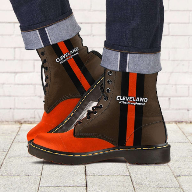 #TheDawgPound Cleveland Fan Faux Leather 7 Eye Lace-up Boots | Designs ...