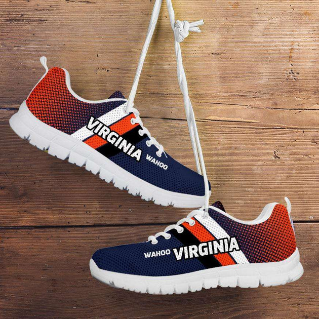 Wahoo Virginia Cavaliers Basketball Fans Mesh Fabric Running Shoes ...
